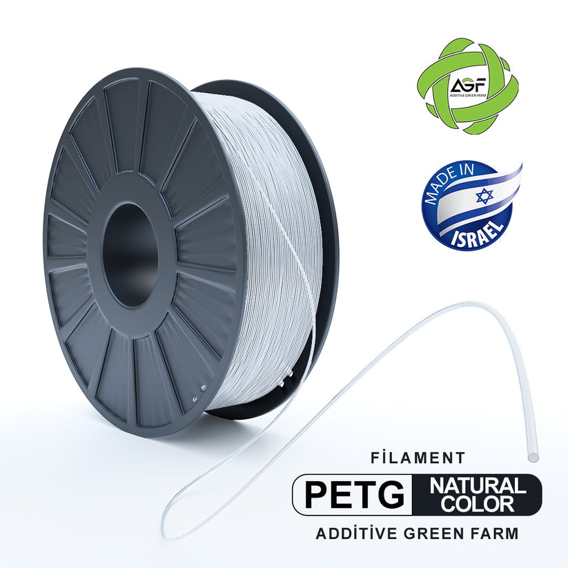 PETG NATURAL COLOR FILAMENT - גליל פילמנט צבע טבעי – AGF-il